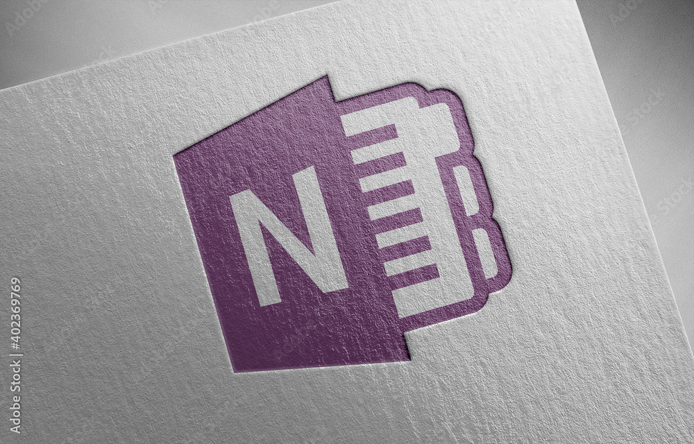 onenote-icon_1 on paper texture Stock Illustration | Adobe Stock