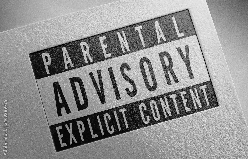 parental-advisory-explicit-content on paper texture Stock Illustration ...