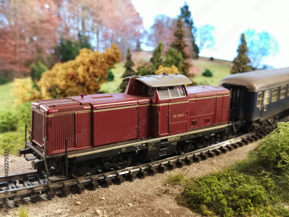 Modellbahn Diesellok BR 212, Diesellokomotive, H0 foto de Stock | Adobe ...