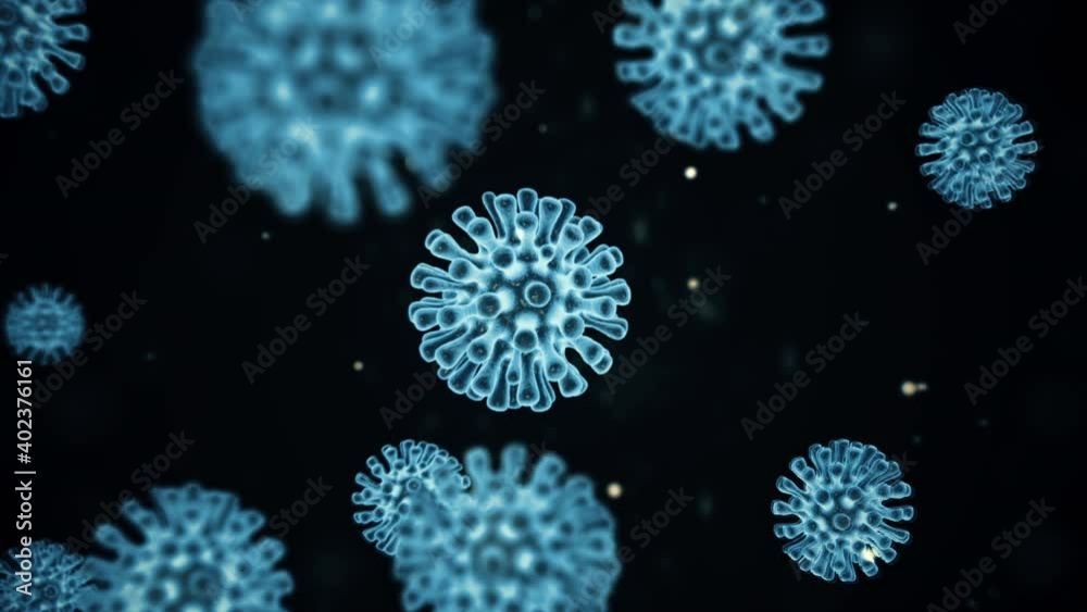 Vidéo Stock Pathogen of coronavirus covid19 inside infected organism is ...