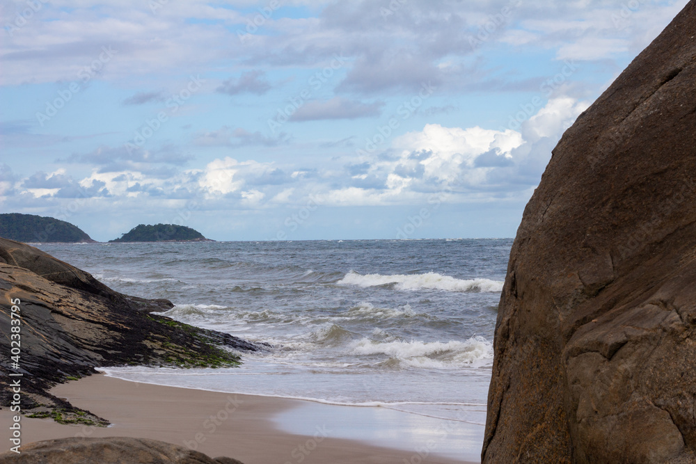 Foto de Praia de Guratuba, paisagem de litoral, paisagem do mar ...