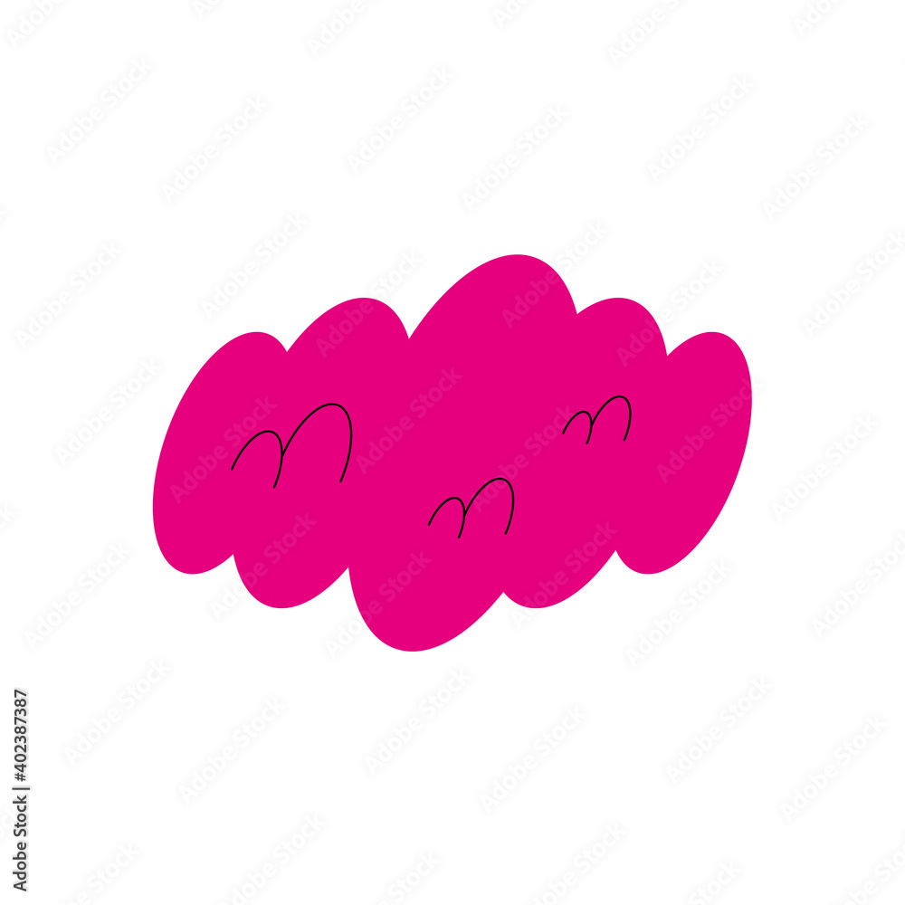 pink cloud shape isolated vector design Stock Vector | Adobe Stock