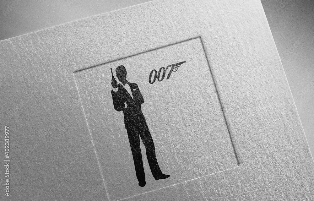 james-bond-007-1 on paper texture Stock Photo | Adobe Stock