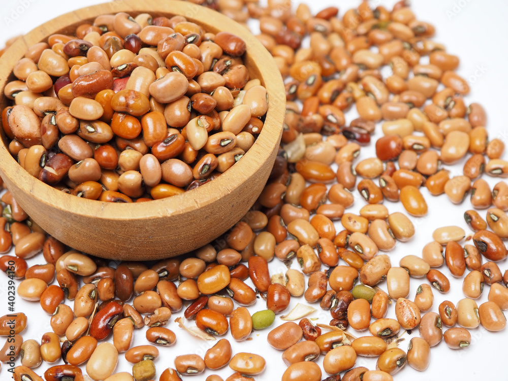 Close up shoot of 'tolo beans' or Vigna unguiculata subsp. unguiculata ...