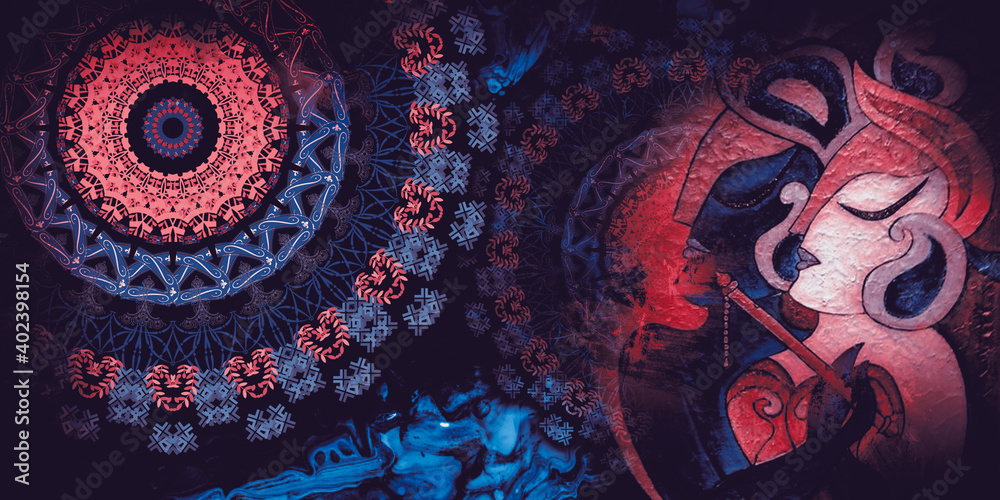 Krishna Psychedelic Art