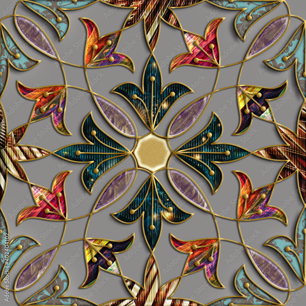 Background Wallpaper And Digital Wall Tiles Design Stock Illustration ...