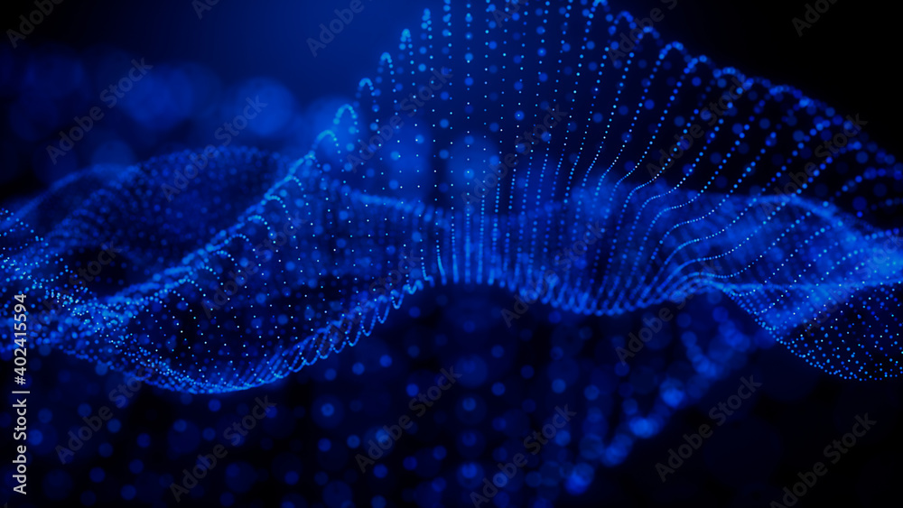 Sound Wave Vizualisation concept. Music audio frequencies represented ...