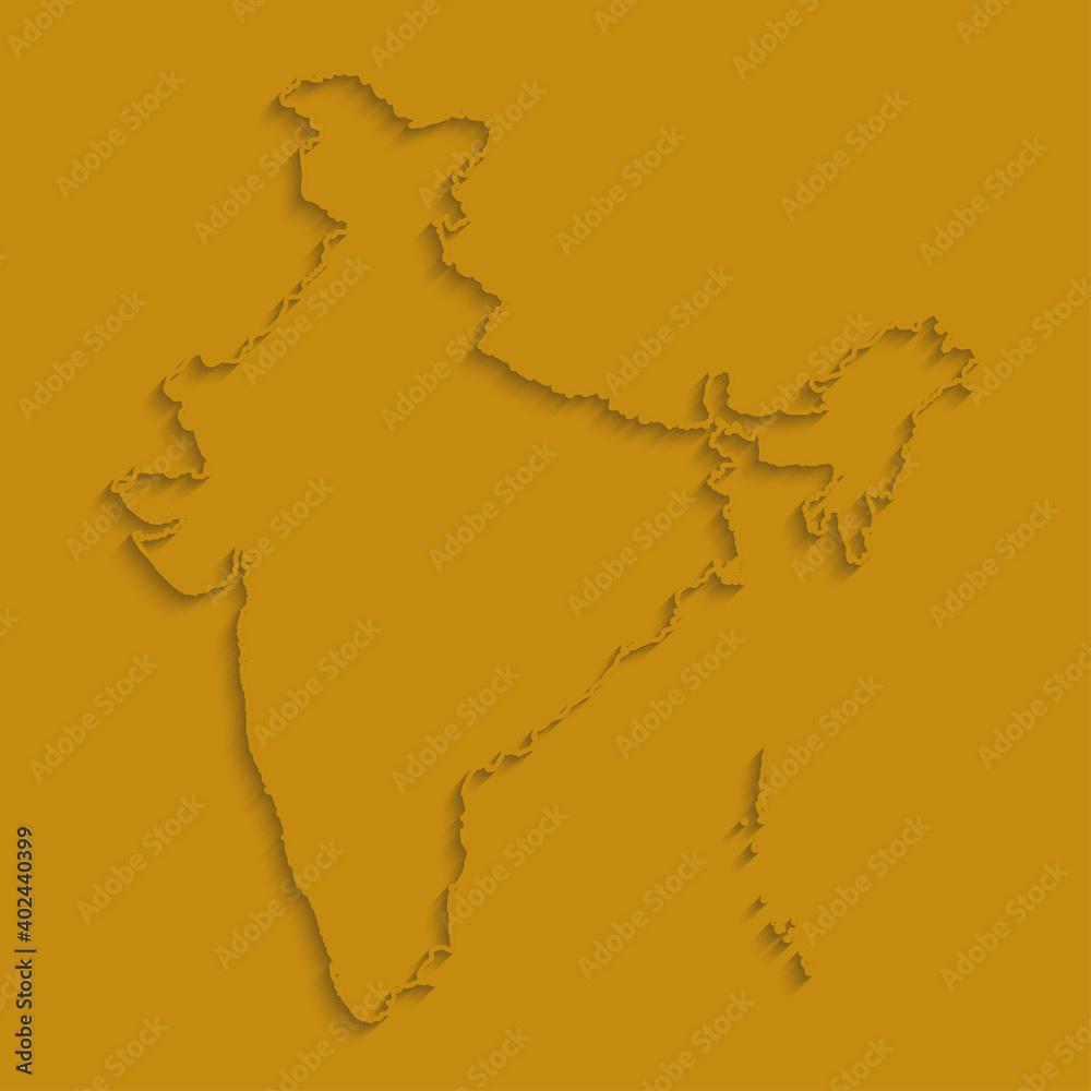 Creative map India, vector template Asia country Stock Vector | Adobe Stock