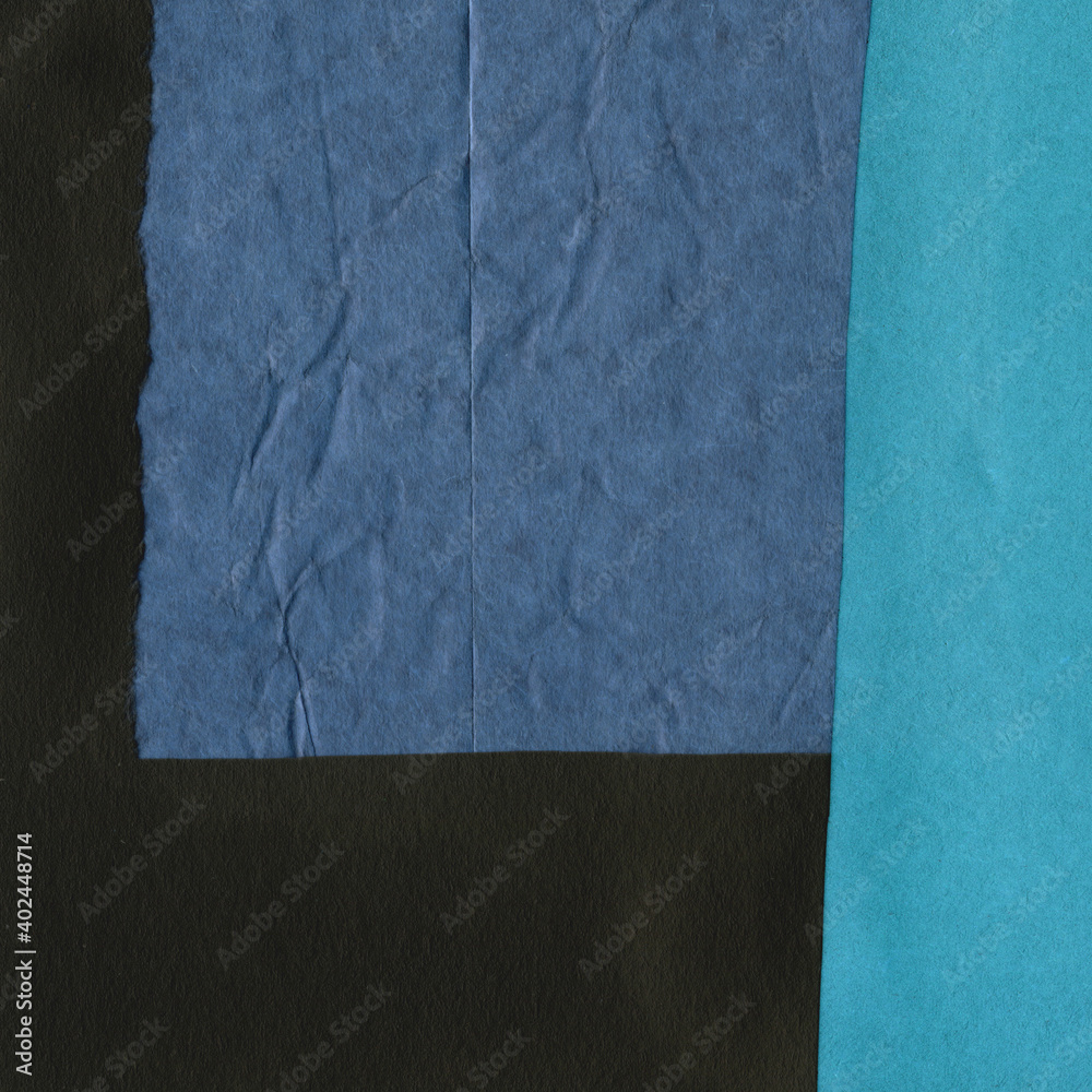 Colorful torn paper collage close-up. Texture made from various paper ...