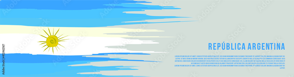 patriotic banner of the Argentina the style of oil paints Stock Vector ...