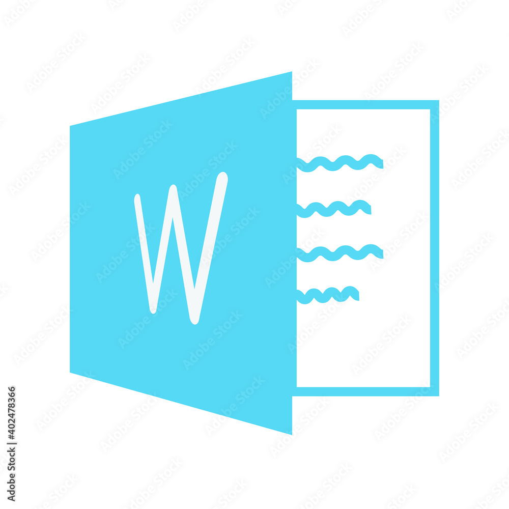 word icon, computer software file icon, word file icon . Stock Vector ...