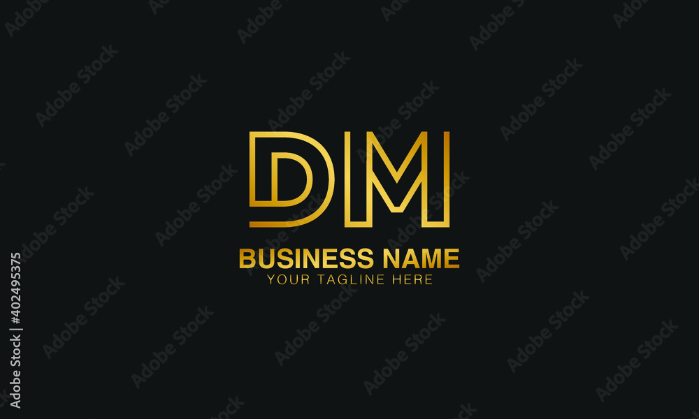 DM D M initial logo | initial based abstract modern minimal creative ...