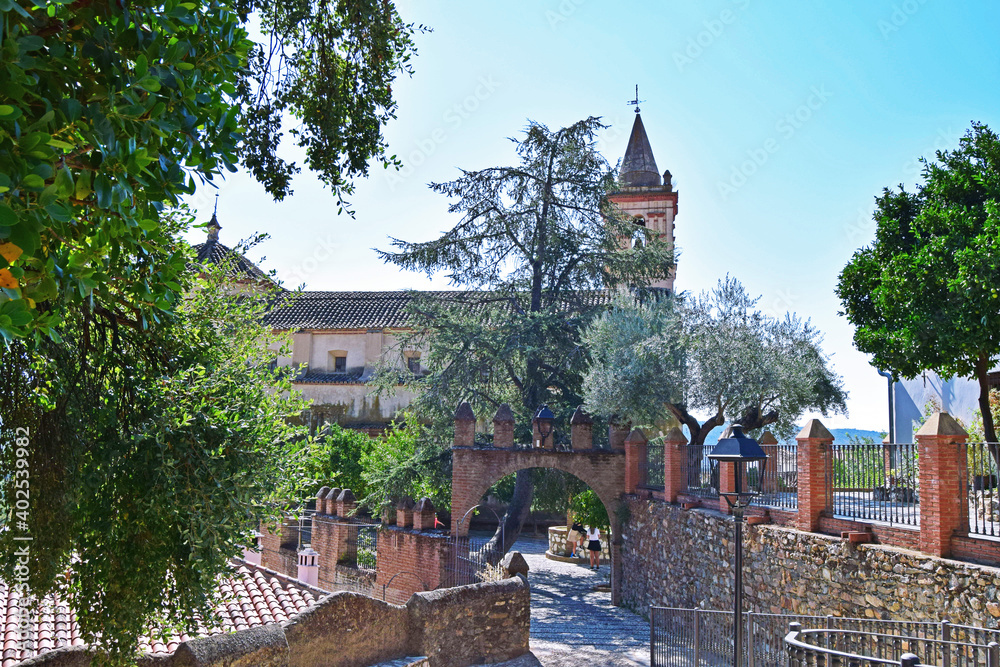 Views of Santa Ana la Real, a small town in the Sierra de Aracena in ...