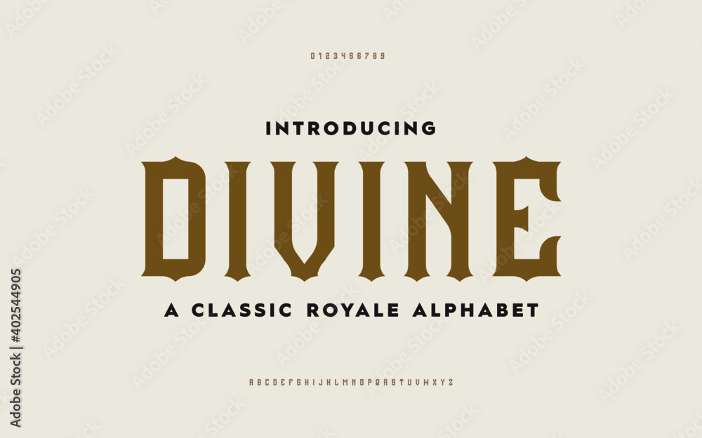 Vintage and classic typography font set design. Vector illustration ...