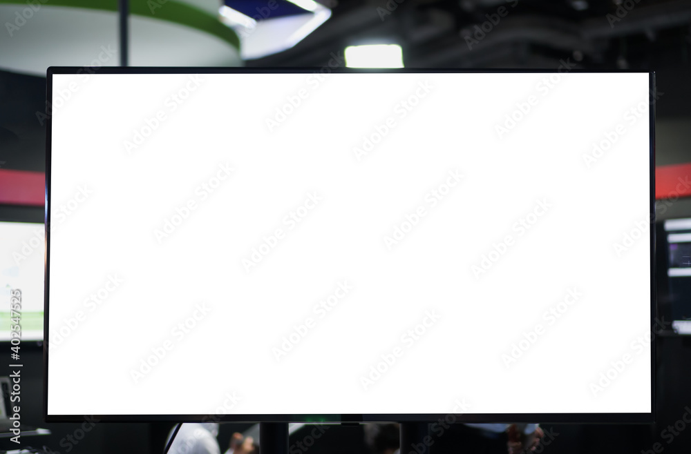 Mock up lcd smart TV or signboard for billboard banner display ...