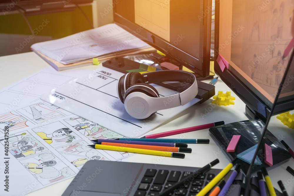 Storyboard Video for Pre-production on film movie concept: Headphone on ...