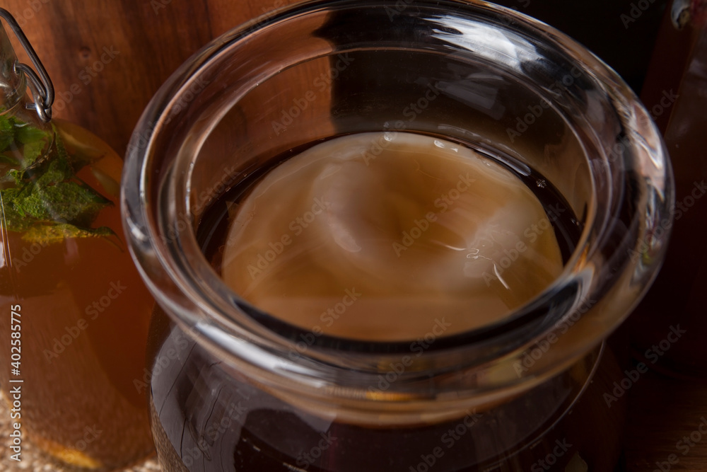 Kombucha (also tea mushroom, tea fungus, or Manchurian mushroom ...