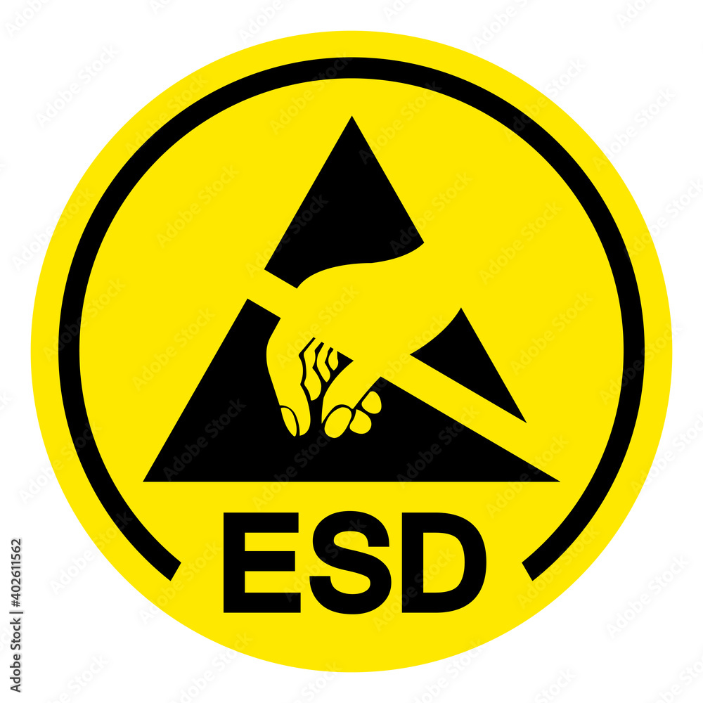 ESD Protective Area Symbol Sign, Vector Illustration, Isolated On White ...