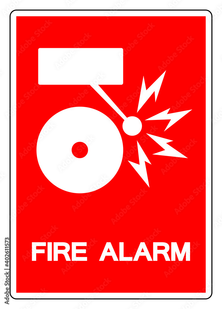 Fire Alarm Symbol Sign, Vector Illustration, Isolate On White ...
