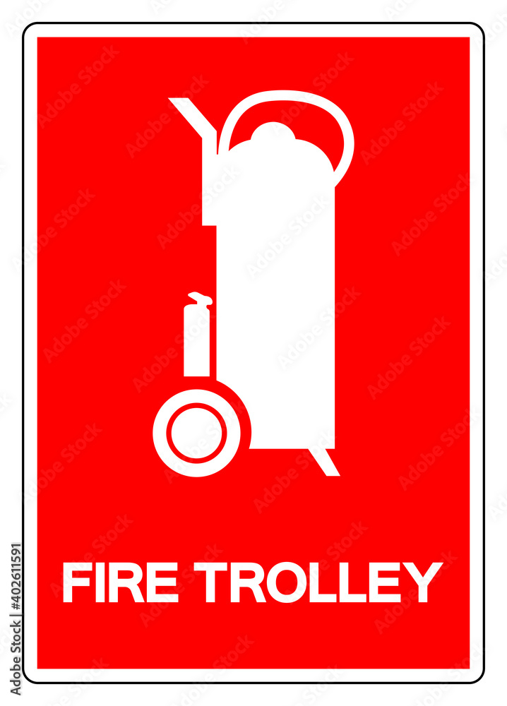Fire Trolley Symbol Sign ,Vector Illustration, Isolate On White ...