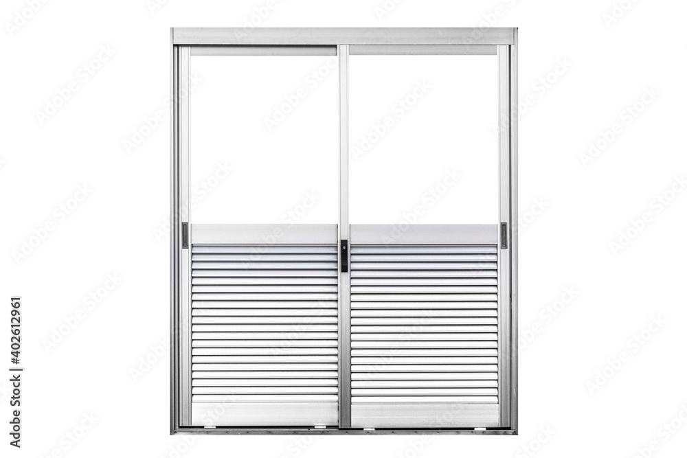 Aluminum sliding door frame isolated on a white background Stock Photo ...