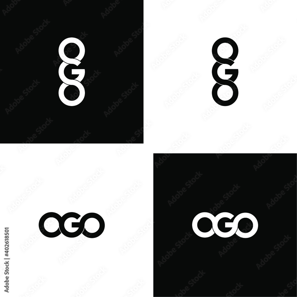 ogo letter original monogram logo design Stock-Vektorgrafik | Adobe Stock