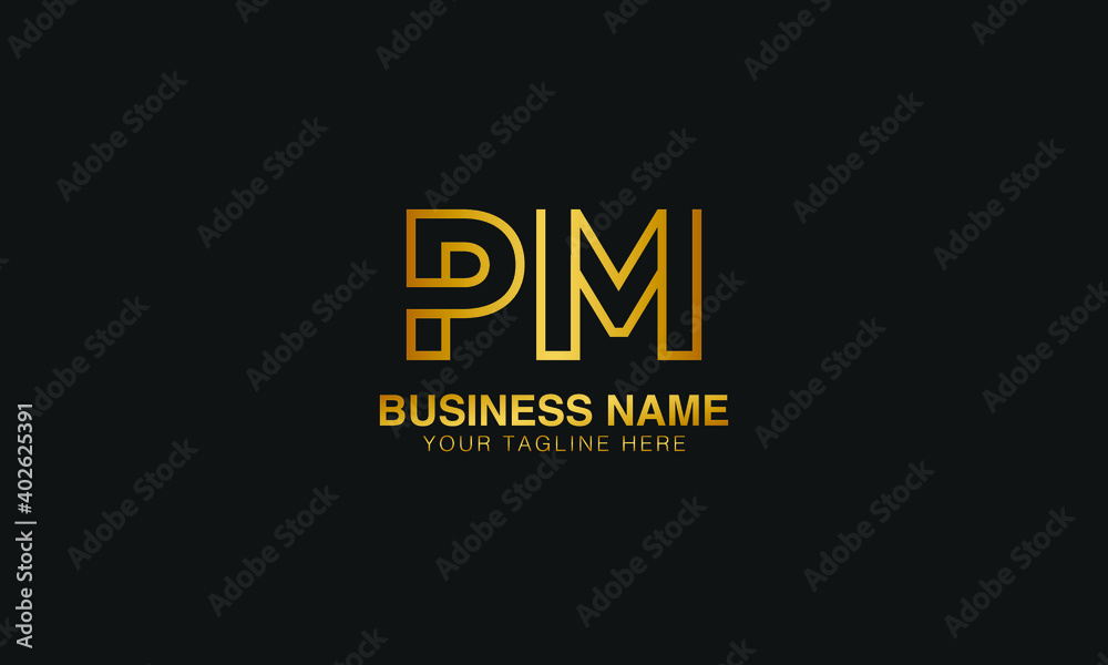 PM P M initial logo | initial based abstract modern minimal creative ...