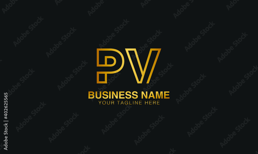 PV P V initial logo | initial based abstract modern minimal creative ...