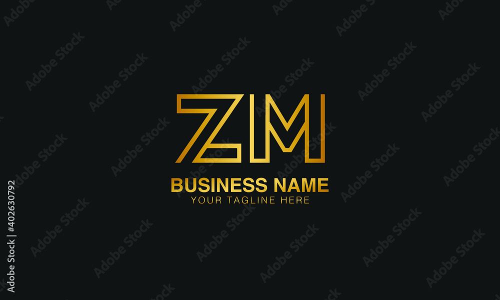 ZM Z M initial logo | initial based abstract modern minimal creative ...