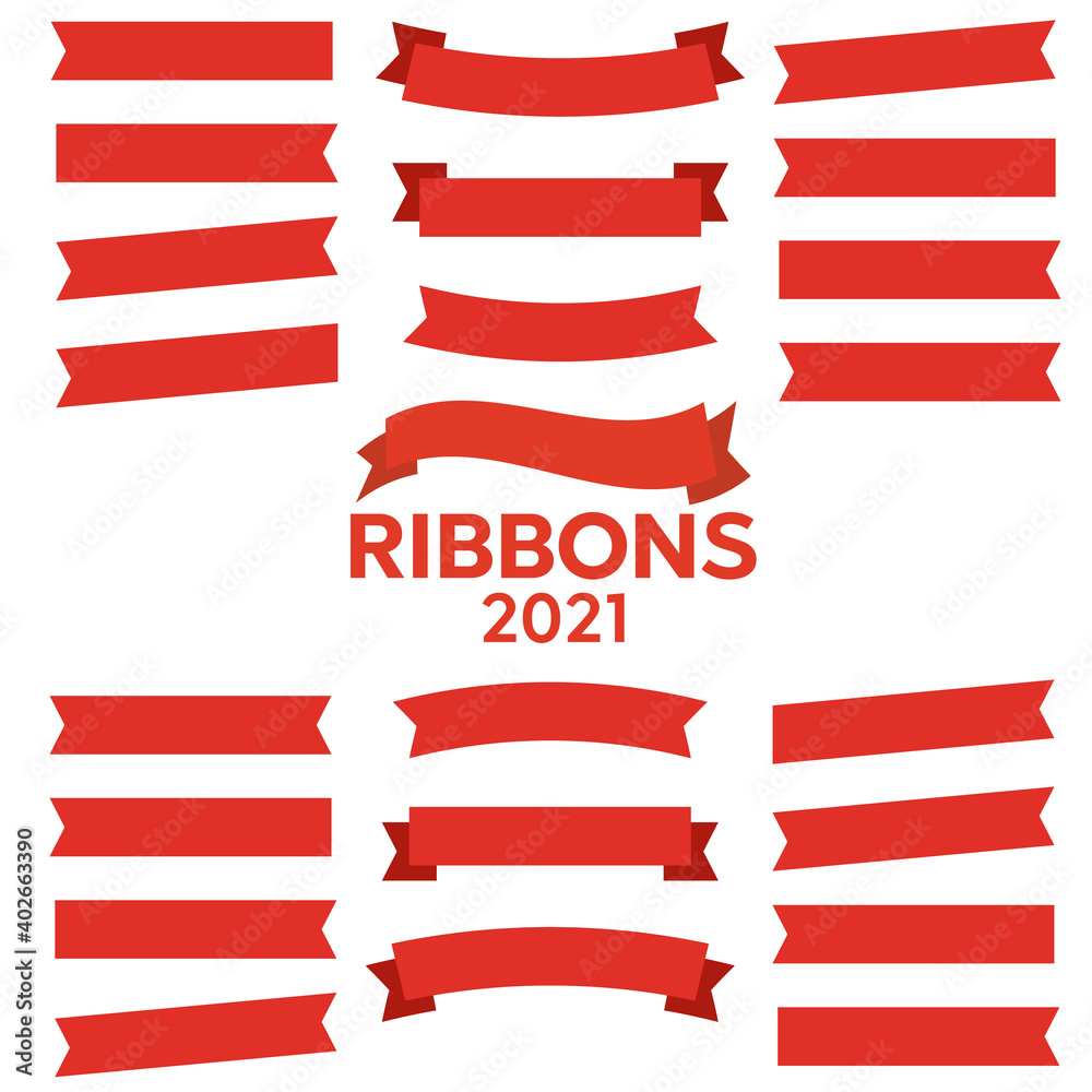Cartoon banners and comic ribbons. Colored banner ribbon. Banner ribbon ...