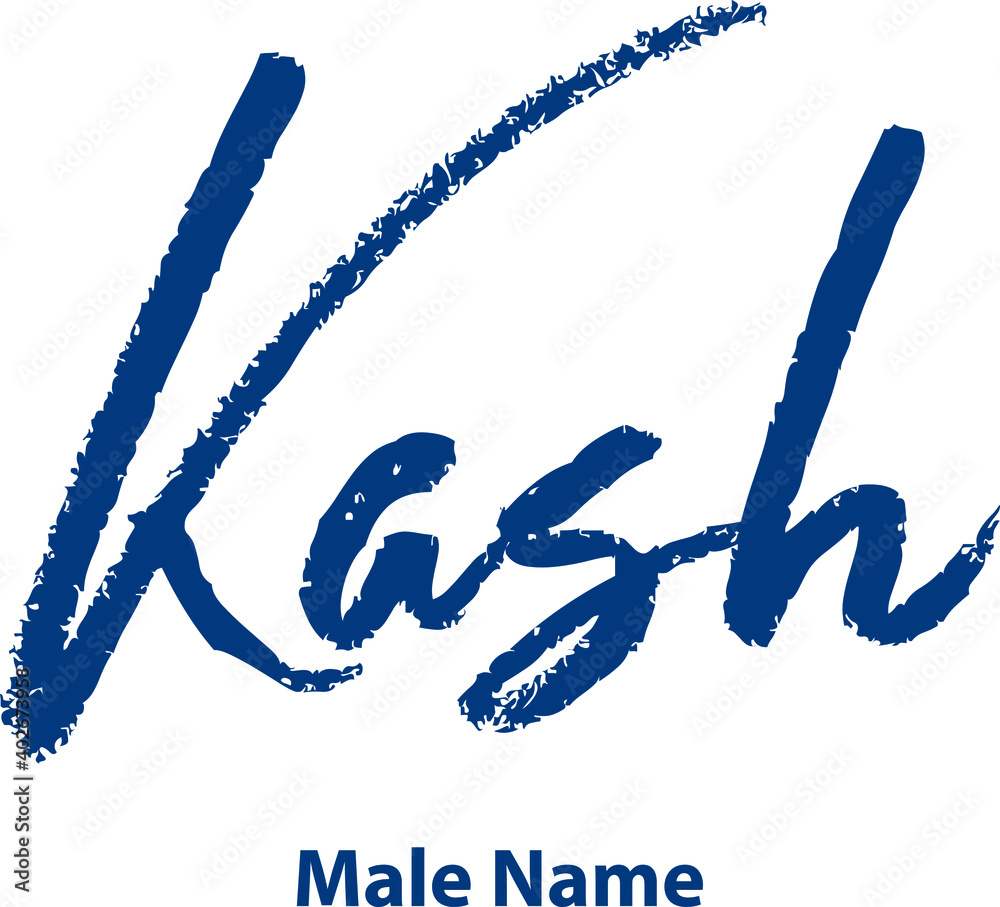 Kash-Male Name Written Letter Brush Calligraphy Text Stock Vector ...