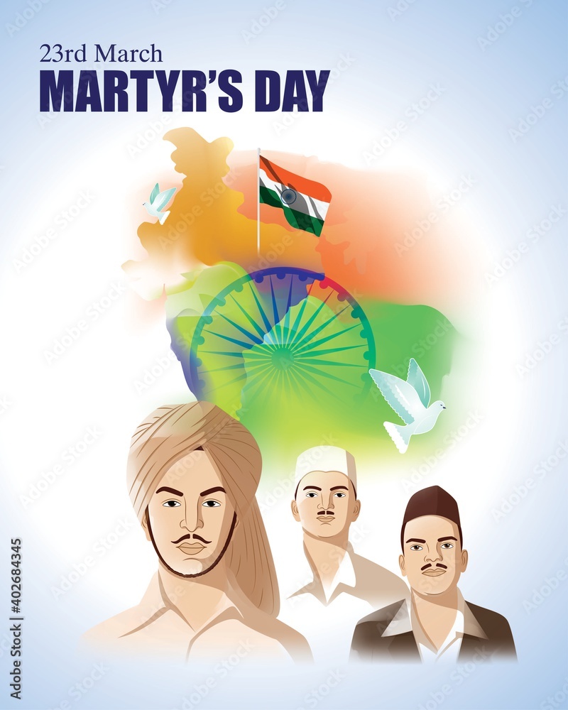 vector illustration for patriotic concept banner for Martyr's Day, 23 ...
