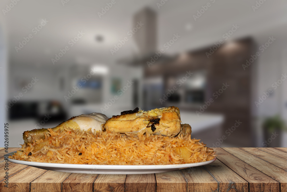 Chicken mandi or mandi traditional Arabic food Stock Photo | Adobe Stock