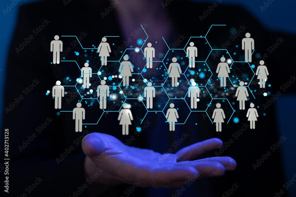 Unity group and teamwork concept digital Stock Photo | Adobe Stock