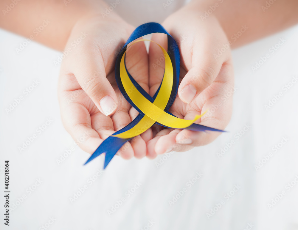 Down Syndrome Day ribbon Stock Photo | Adobe Stock