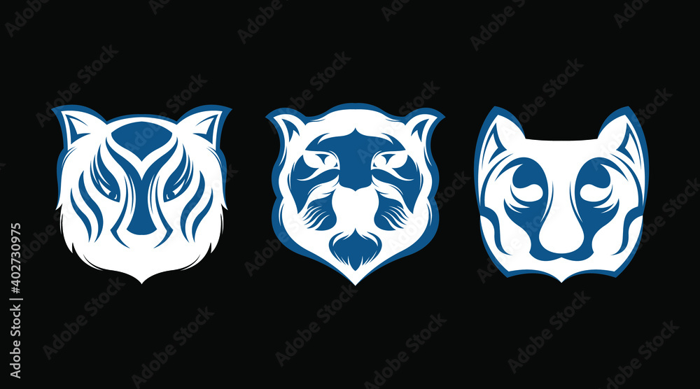 Simple Tiger Logo Concept Vector. Silhouette Tiger Logo Template Vector ...