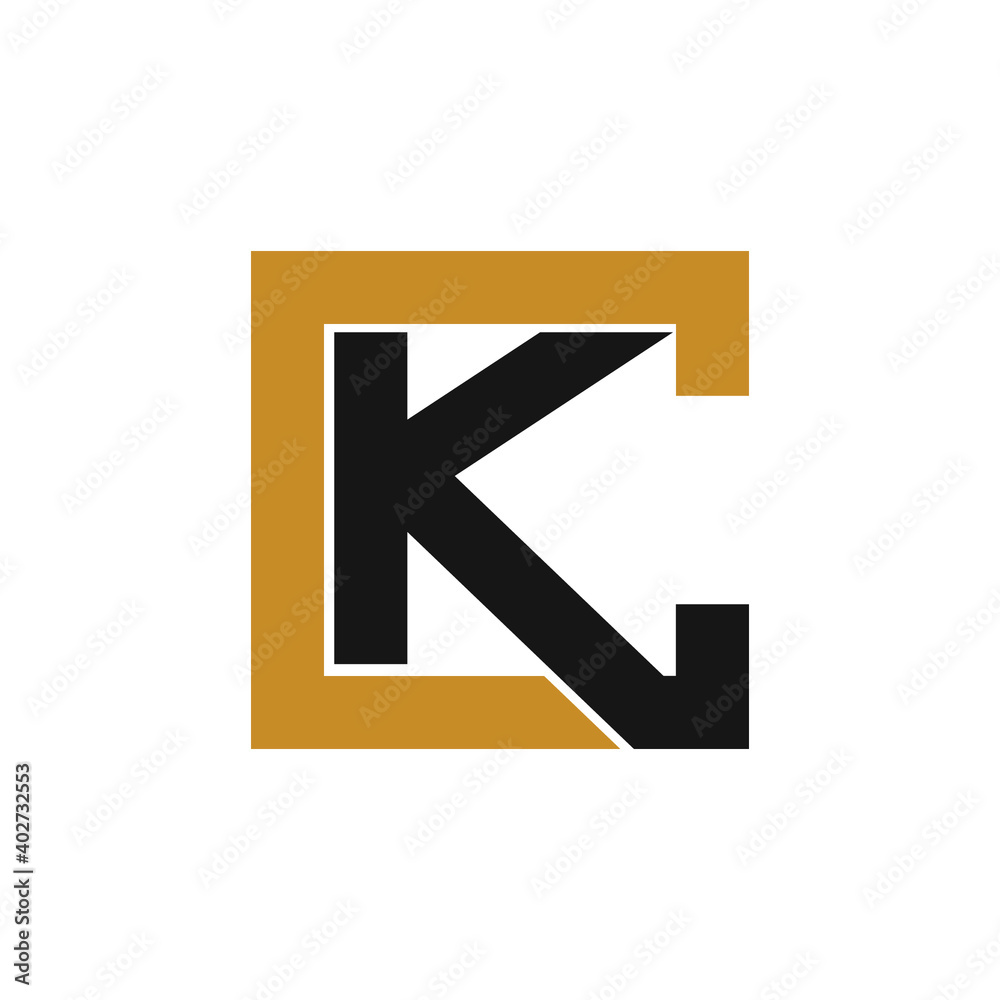 Initial kc letter logo with creative modern business typography vector ...