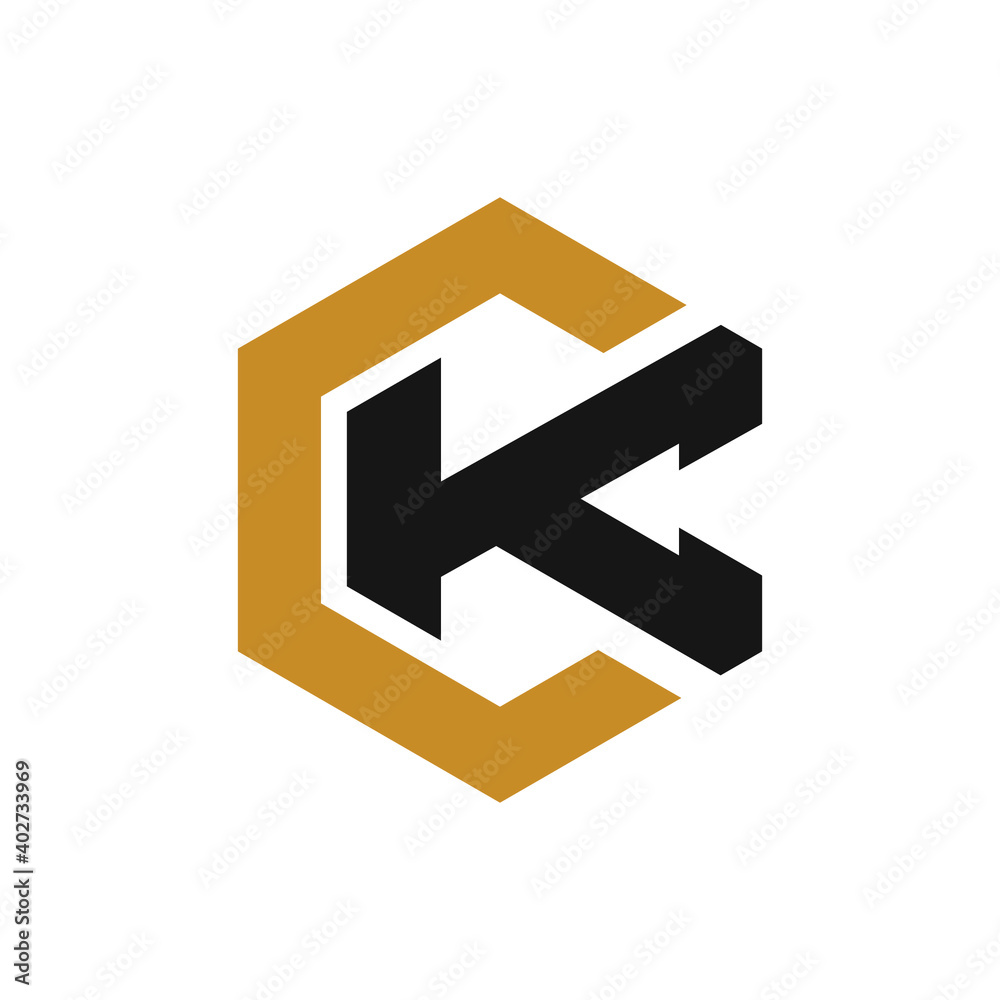 Initial kc letter logo vector template design. Linked letter ck logo ...