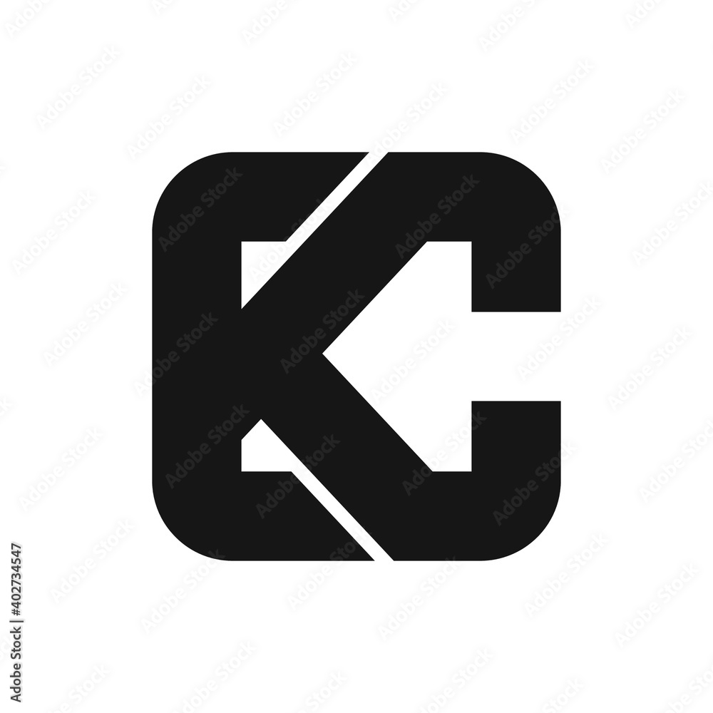 Initial kc letter logo vector template design. Linked letter ck logo ...