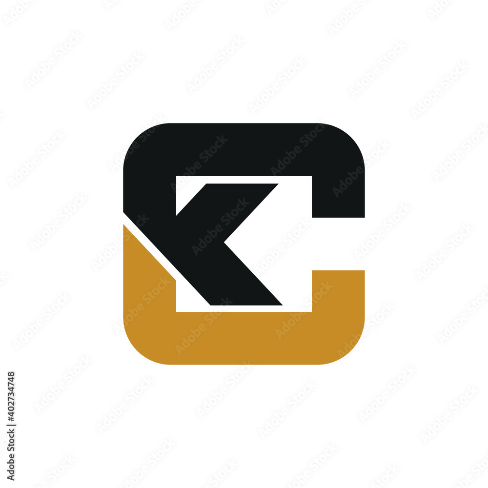 Initial kc letter logo vector template design. Linked letter ck logo ...