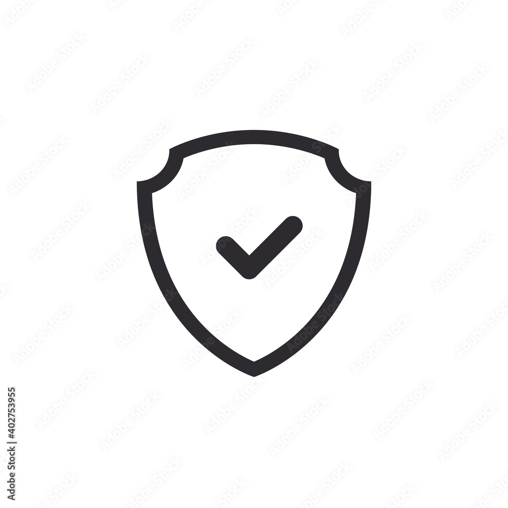 Shield icon. Security vector icon. Protection icon. Check mark. Shield ...