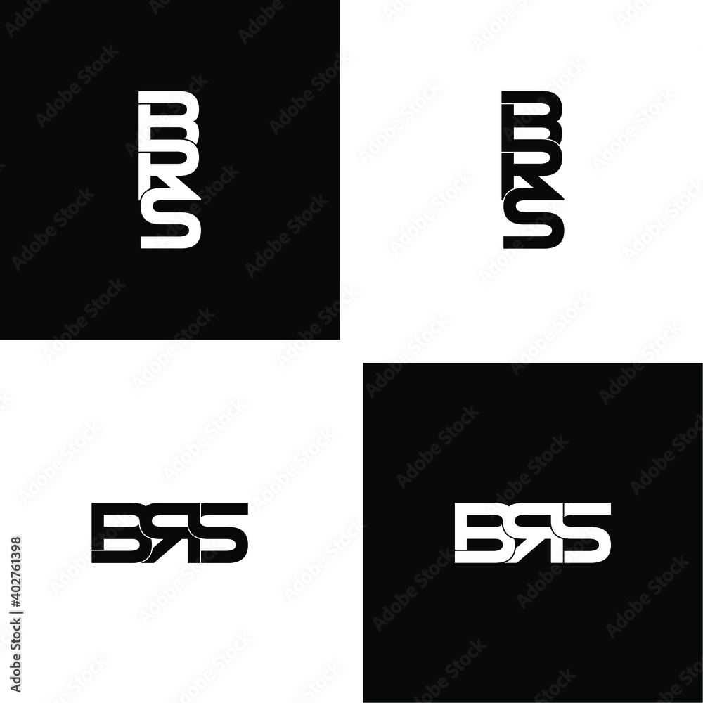 brs letter original monogram logo design Stock Vector | Adobe Stock