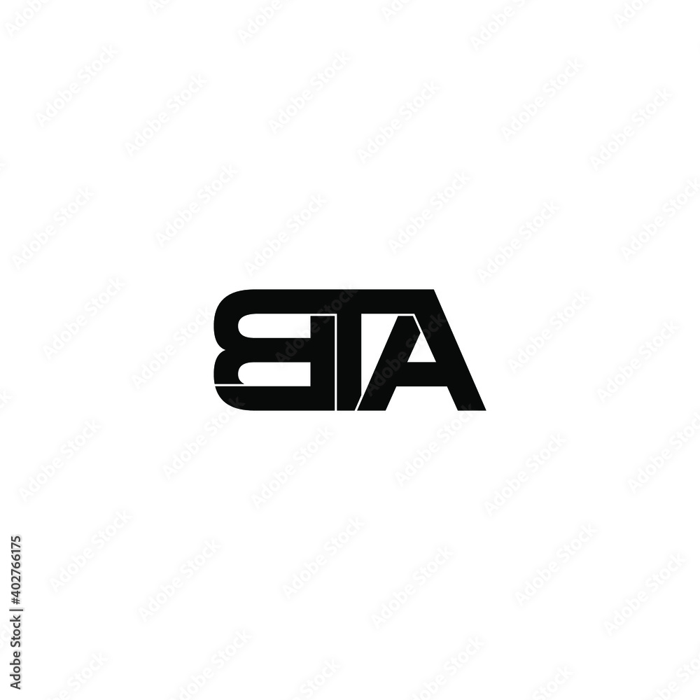 bta letter original monogram logo design Stock Vector | Adobe Stock