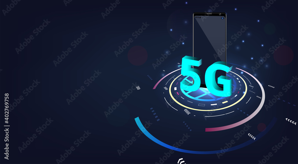 5G mobile network.5G network wireless with high speed connection High ...