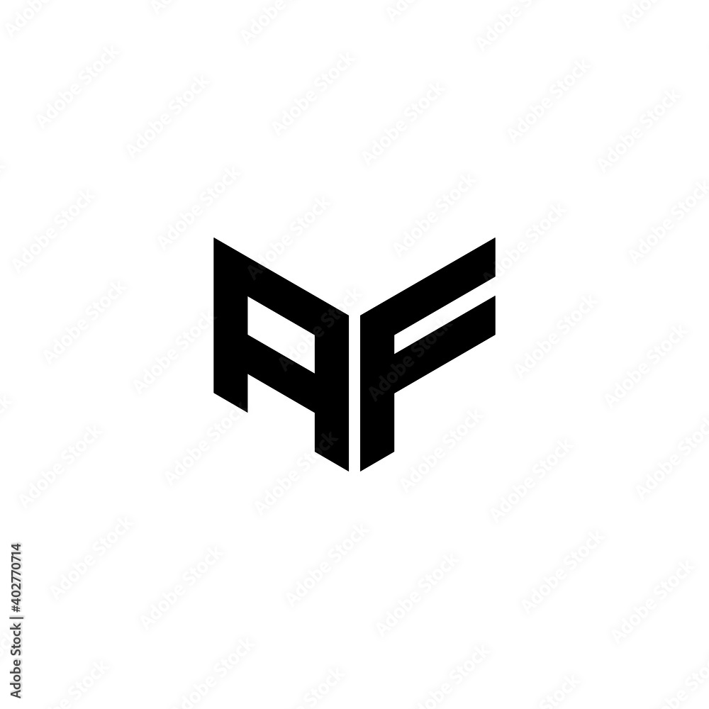 AF letter logo design with white background in illustrator, vector logo ...