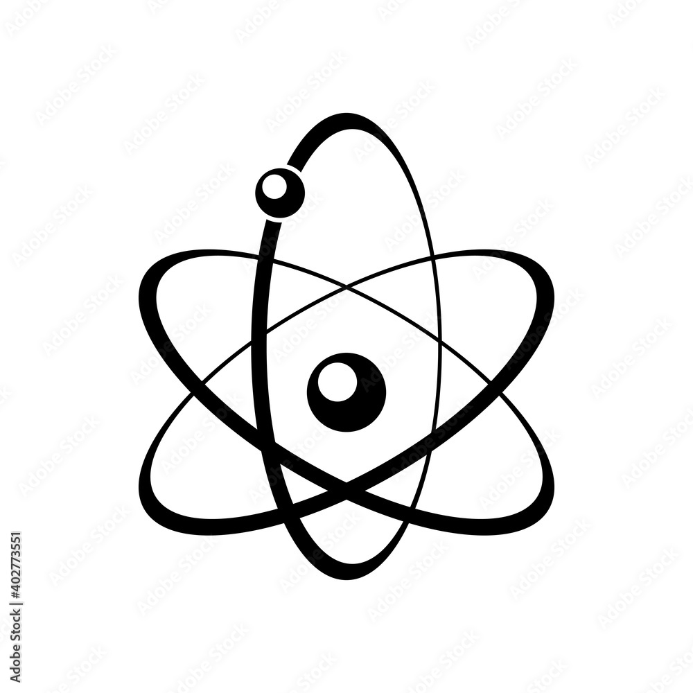Atomic Energy Symbol Black Vector Icon Chemical Reaction Sign atomic-energy-symbol-black-vector-icon-chemical-reaction-sign