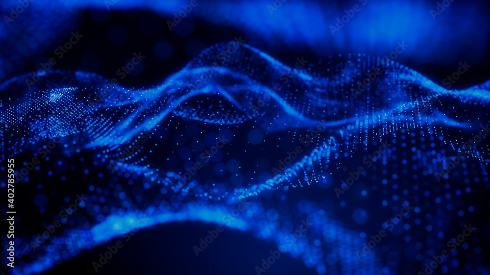 Sound Wave Vizualisation concept. Music audio frequencies represented ...