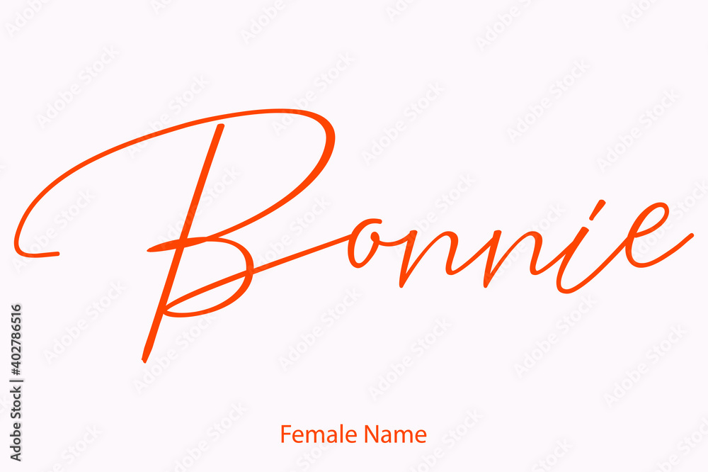 Bonnie Female name - Beautiful Handwritten Lettering Modern Calligraphy ...