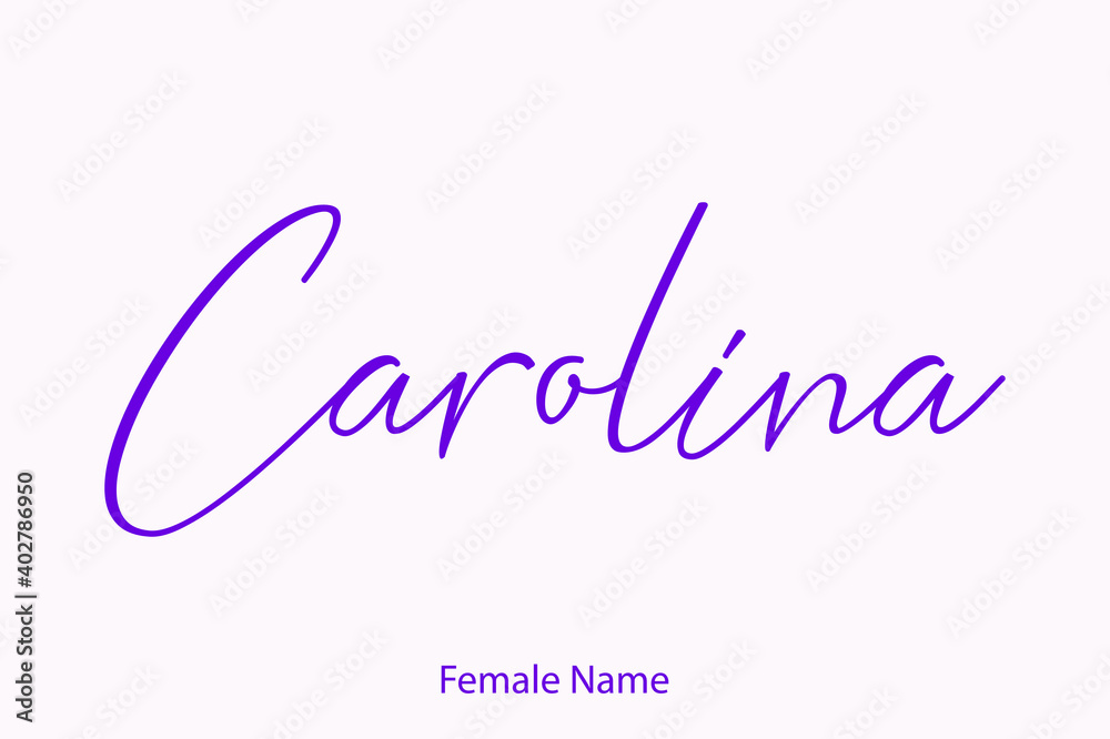 Carolina Female Name - Beautiful Handwritten Lettering Modern ...