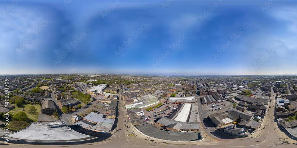 360 Degree panoramic sphere aerial photo of the village of Morley in ...